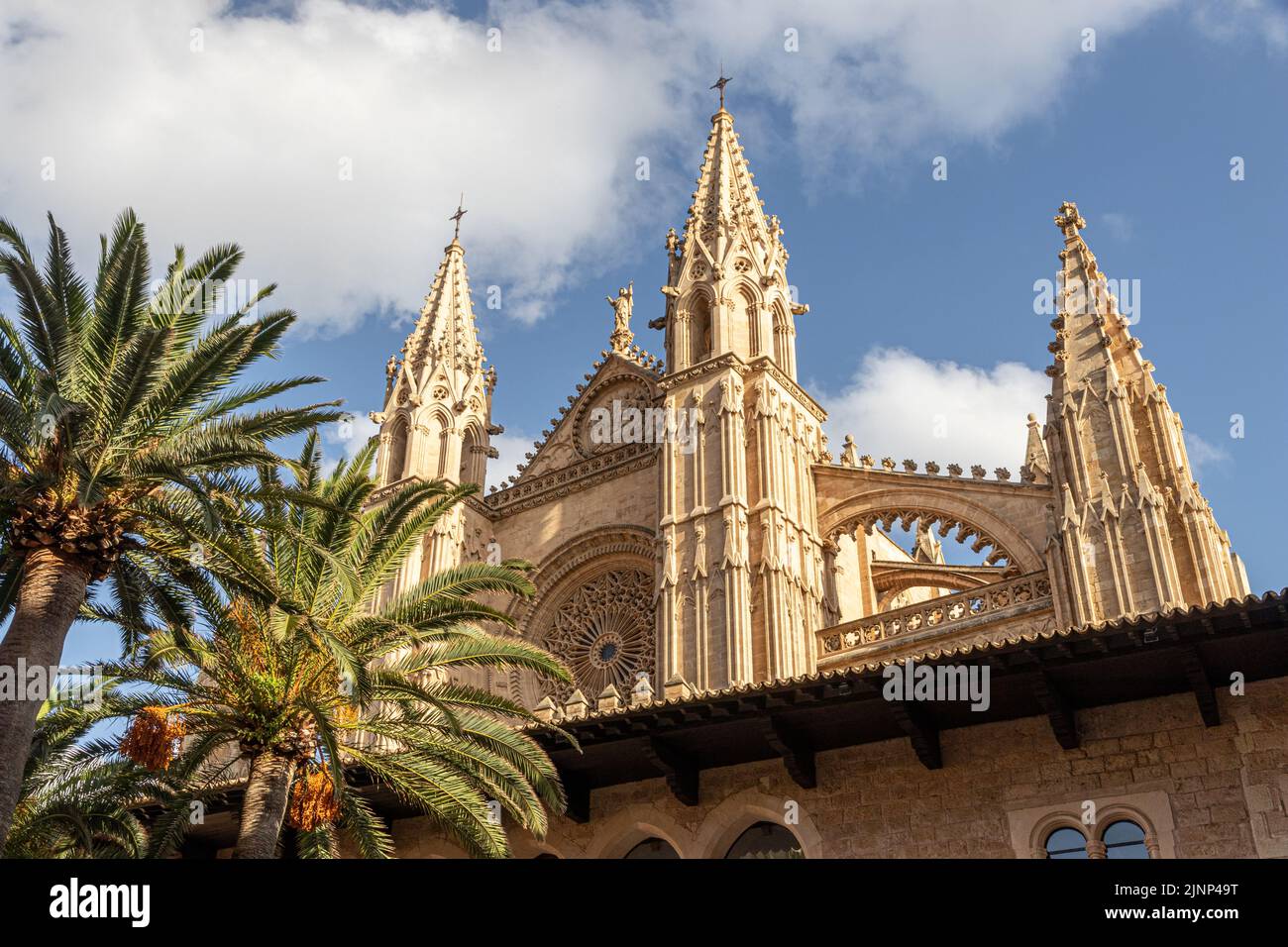 Palma de Mallorca, Spain. Detail of the Portal Mayor facade of the ...