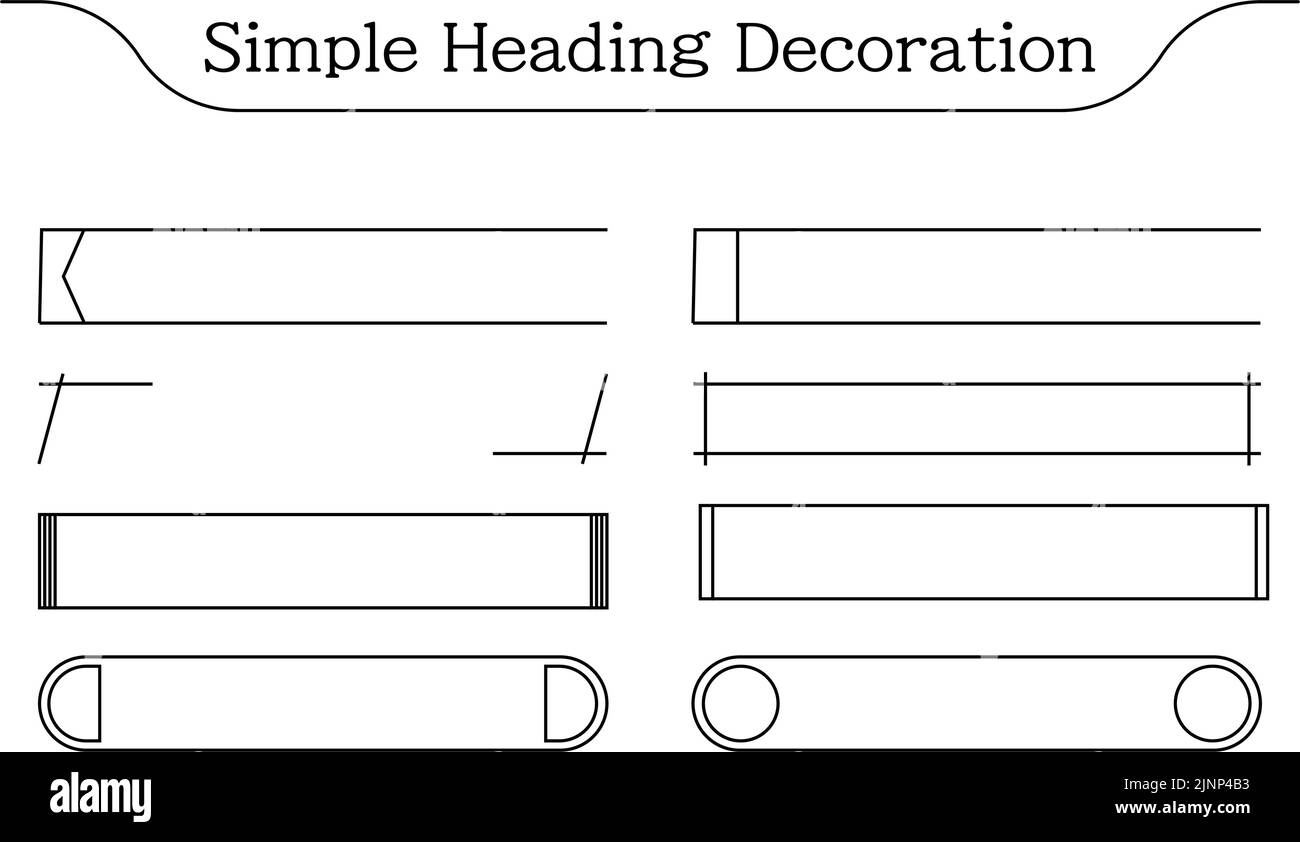 Simple title decoration, line art style Stock Vector Image & Art - Alamy