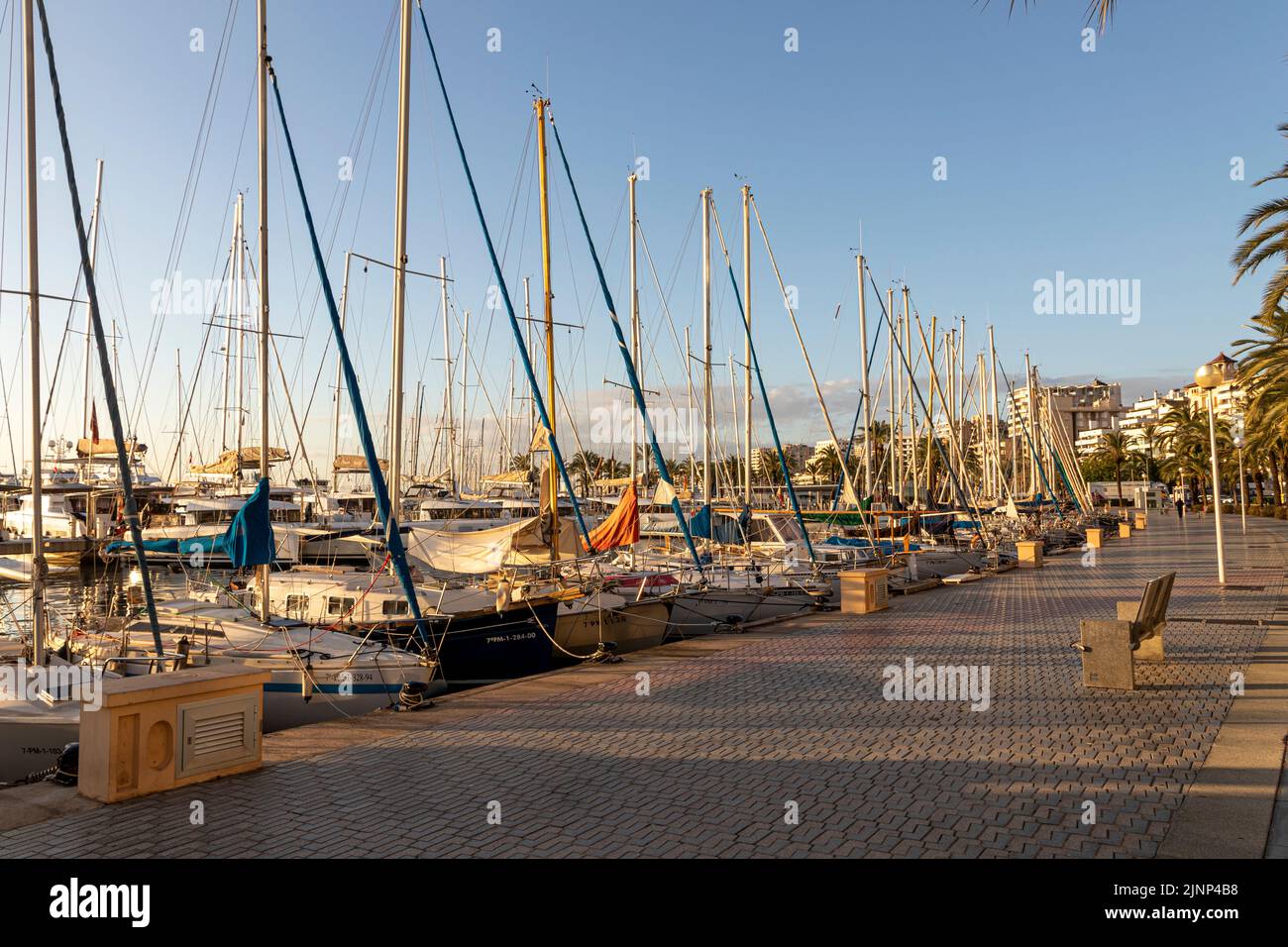 Palma de Mallorca, Spain. Views of the Port de Palma, most important ...
