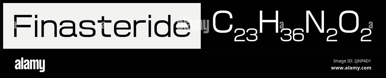 Chemical formula of finasteride, an ingredient used in AGA hair loss ...