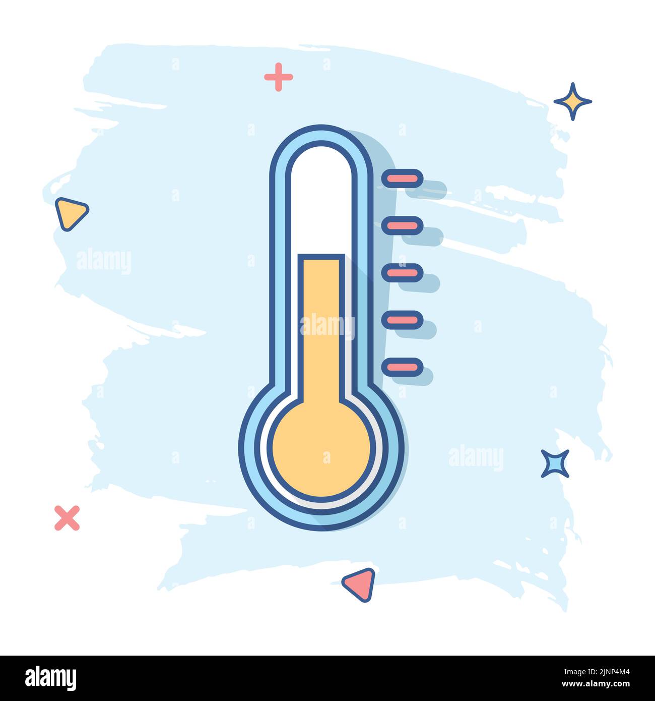 Vector thermometer icon in comic style. Goal sign illustration ...
