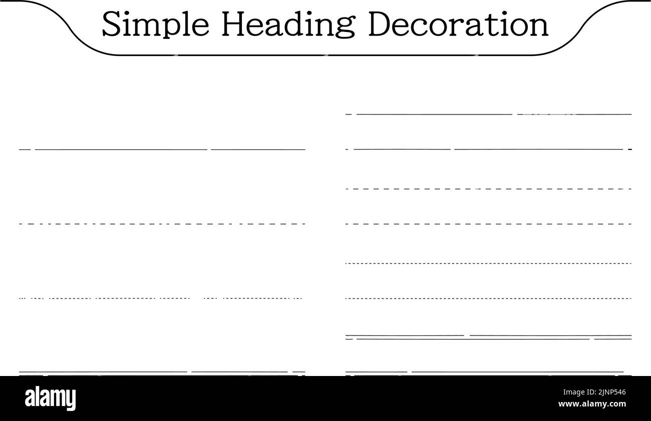Simple handwritten style ruled and decorated with underlines, dotted ...