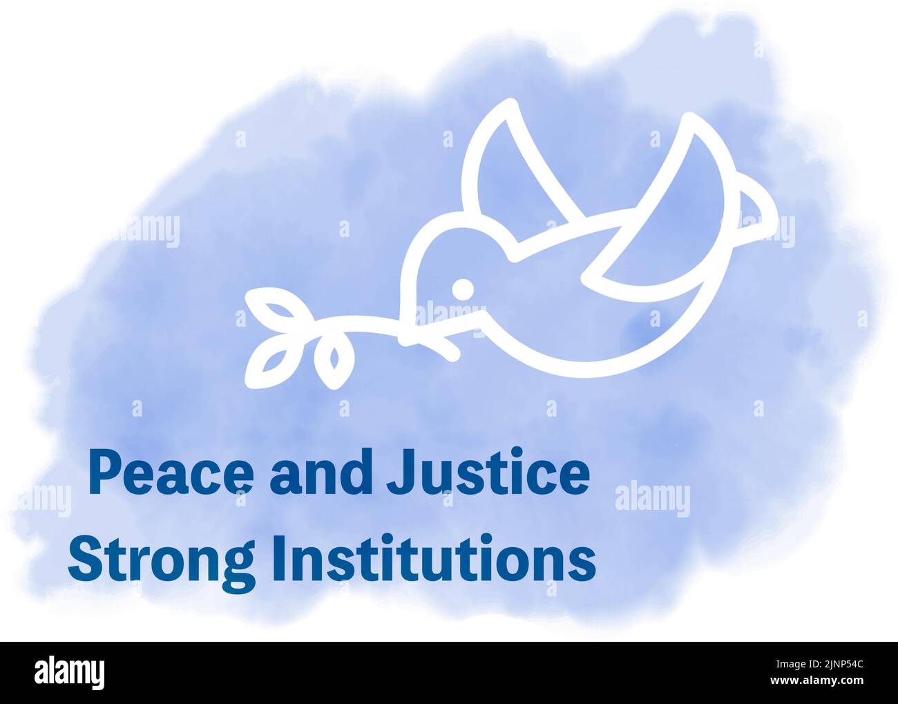 Watercolor style, SDGs Goal 16, Peace, justice and strong institutions ...
