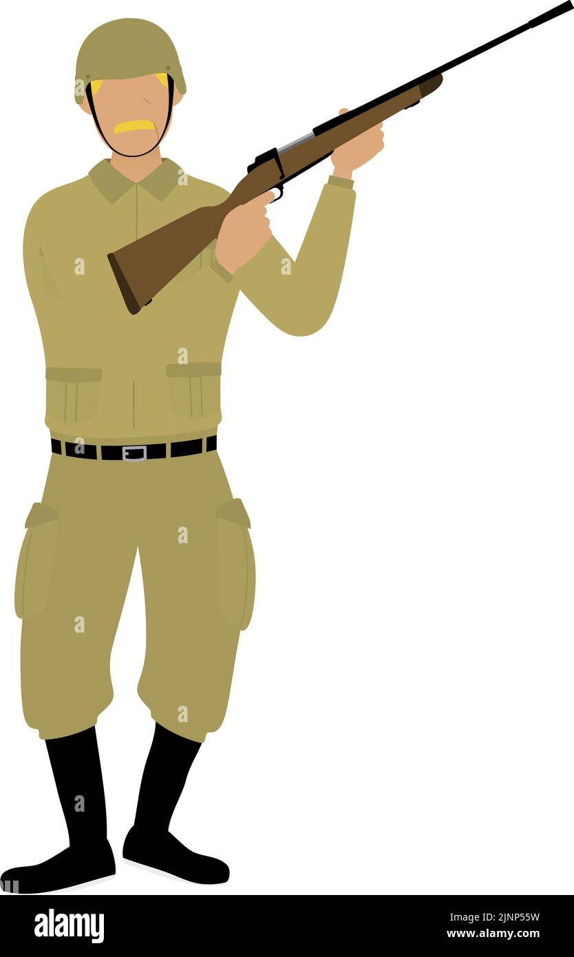 Soldier With Gun Cartoon