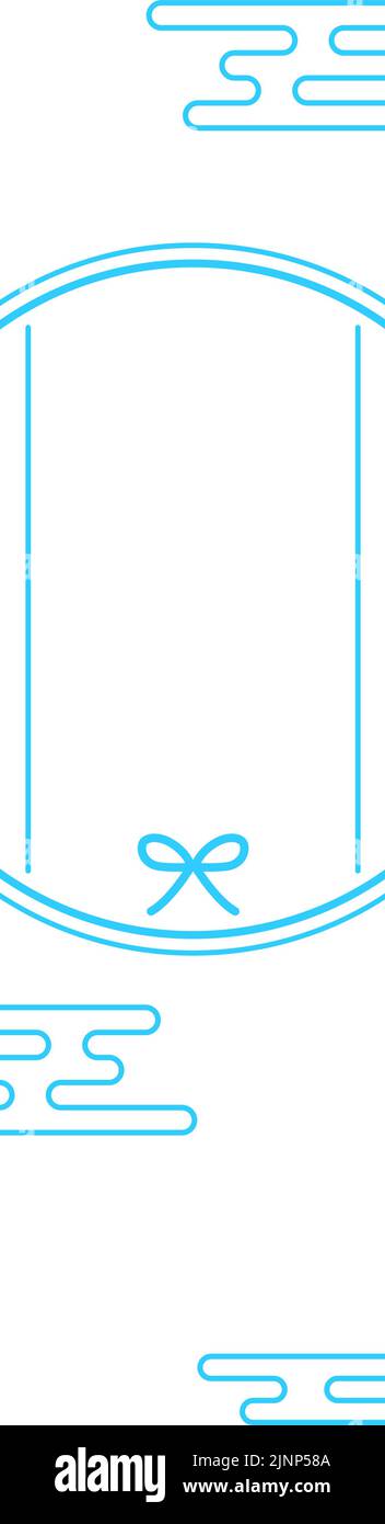 Summer in the middle of summer, Japanese style, simple line drawings ...