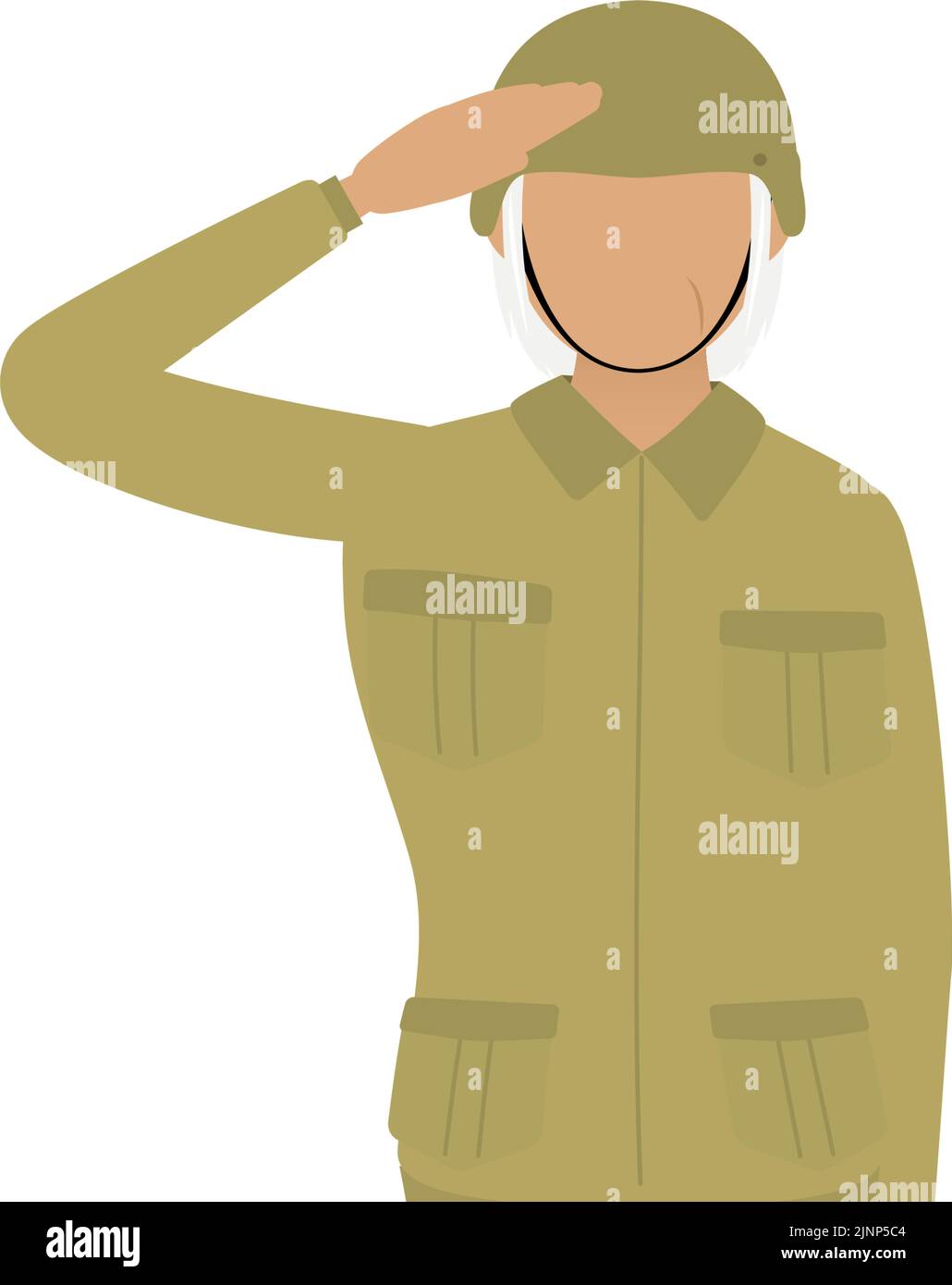 Senior Female Soldier Pose, Greetings and salutations Stock Vector ...