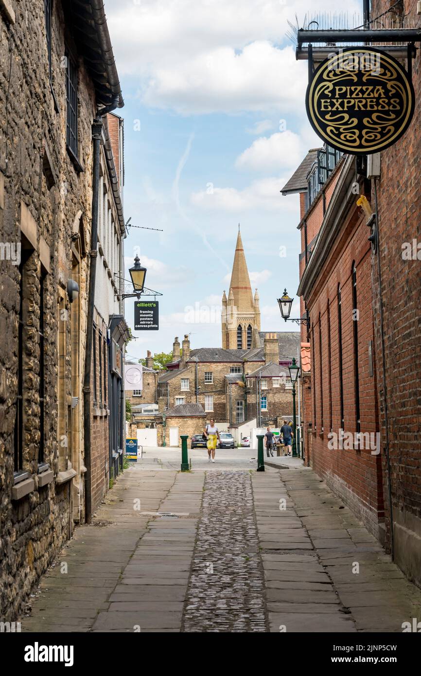 View along Grantham Street from High Street, Lincoln city 2022 Stock ... View along Grantham Street from High Street, Lincoln city 2022 Stock ...