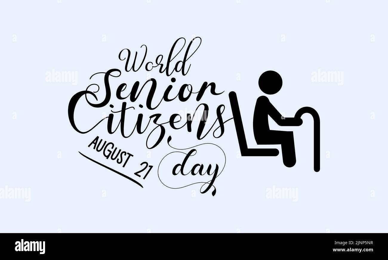 World Senior Citizens Day calligraphic banner design on white ... World Senior Citizens Day calligraphic banner design on white ...