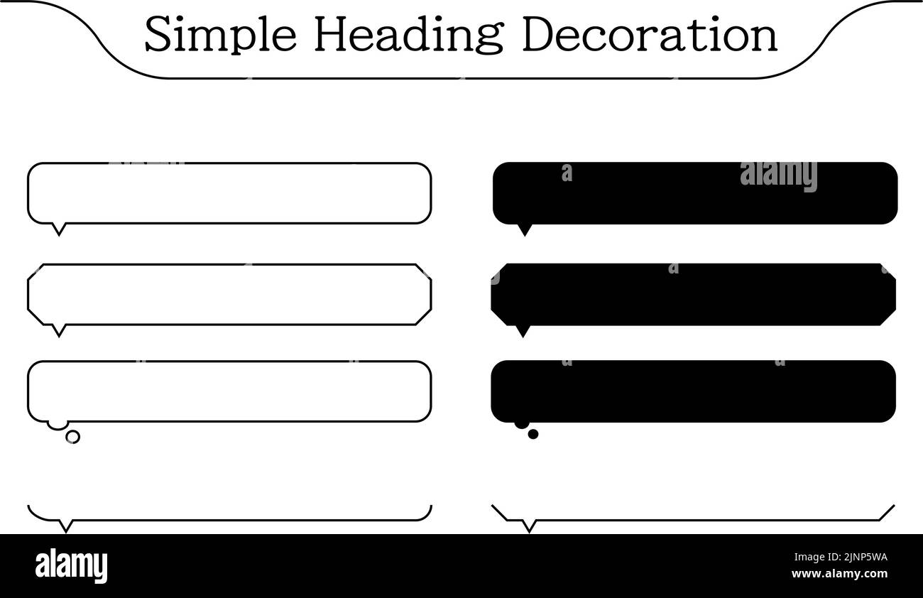 Title enclosure Stock Vector Images - Alamy