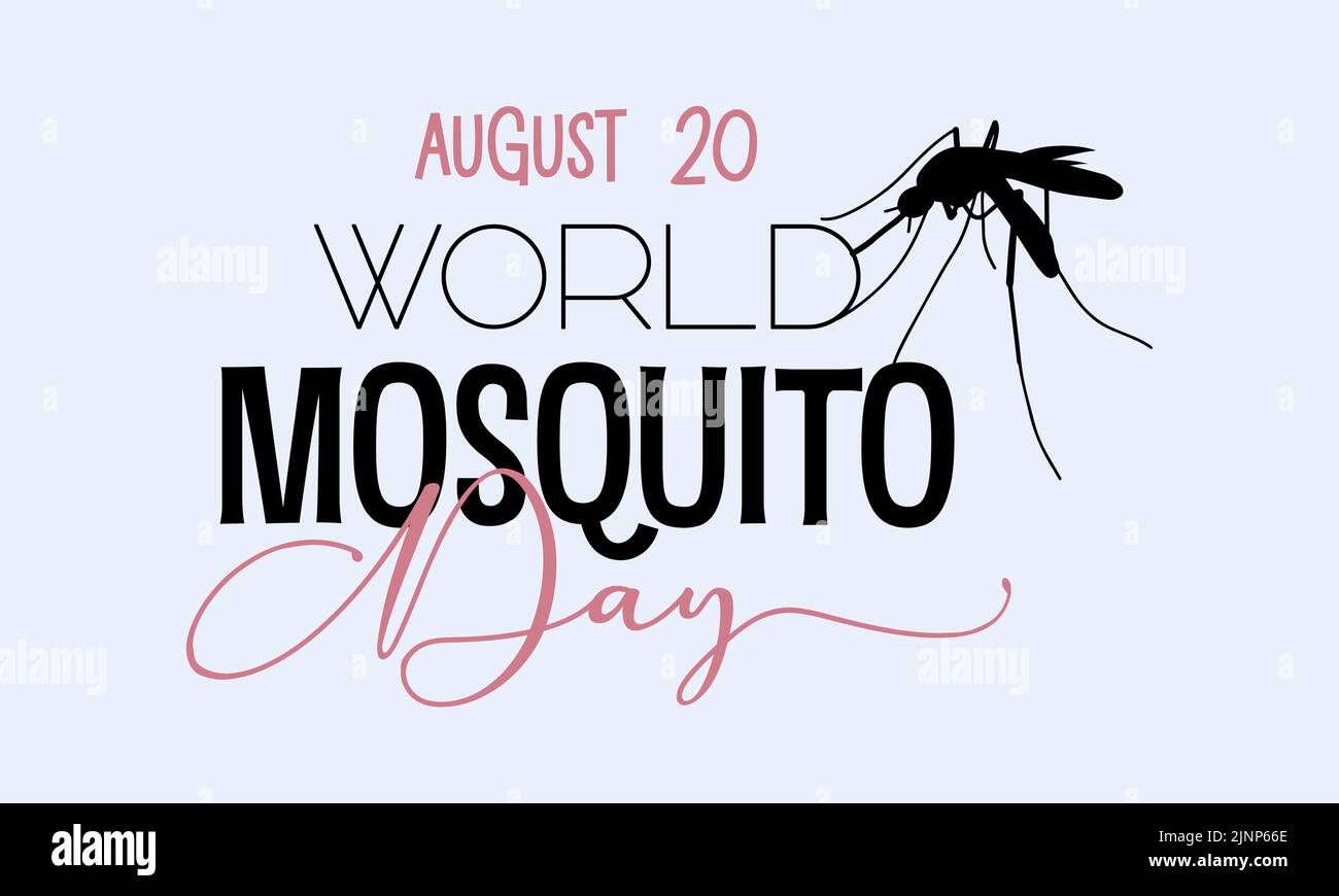 World Mosquito Day calligraphic banner design on white background ...