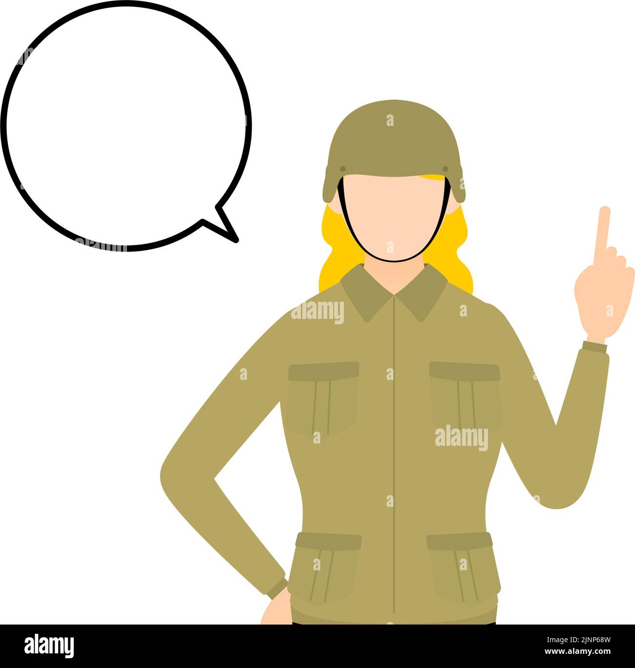 Female Soldier Pose, Talking while pointing Stock Vector Image & Art ...