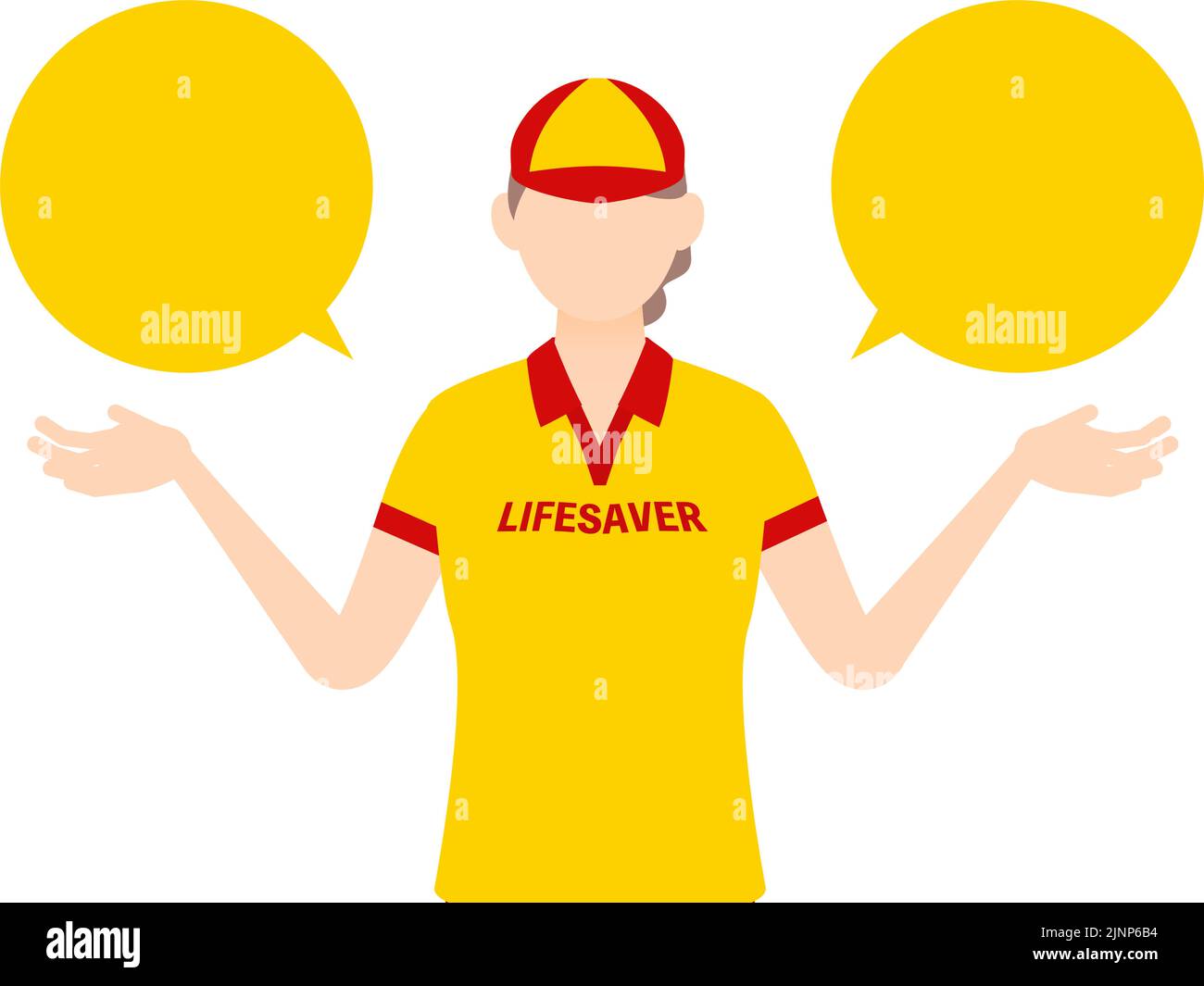 Female lifesavers in poses, Recommend A and B Stock Vector Image & Art ...