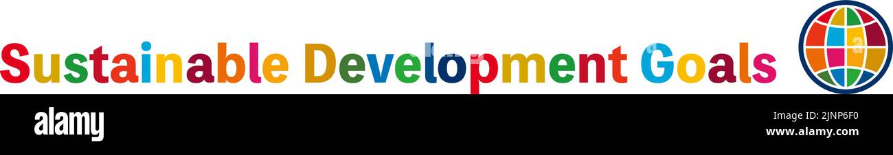 SDGs, title image, English logo for use in headlines, 17 predetermined ...