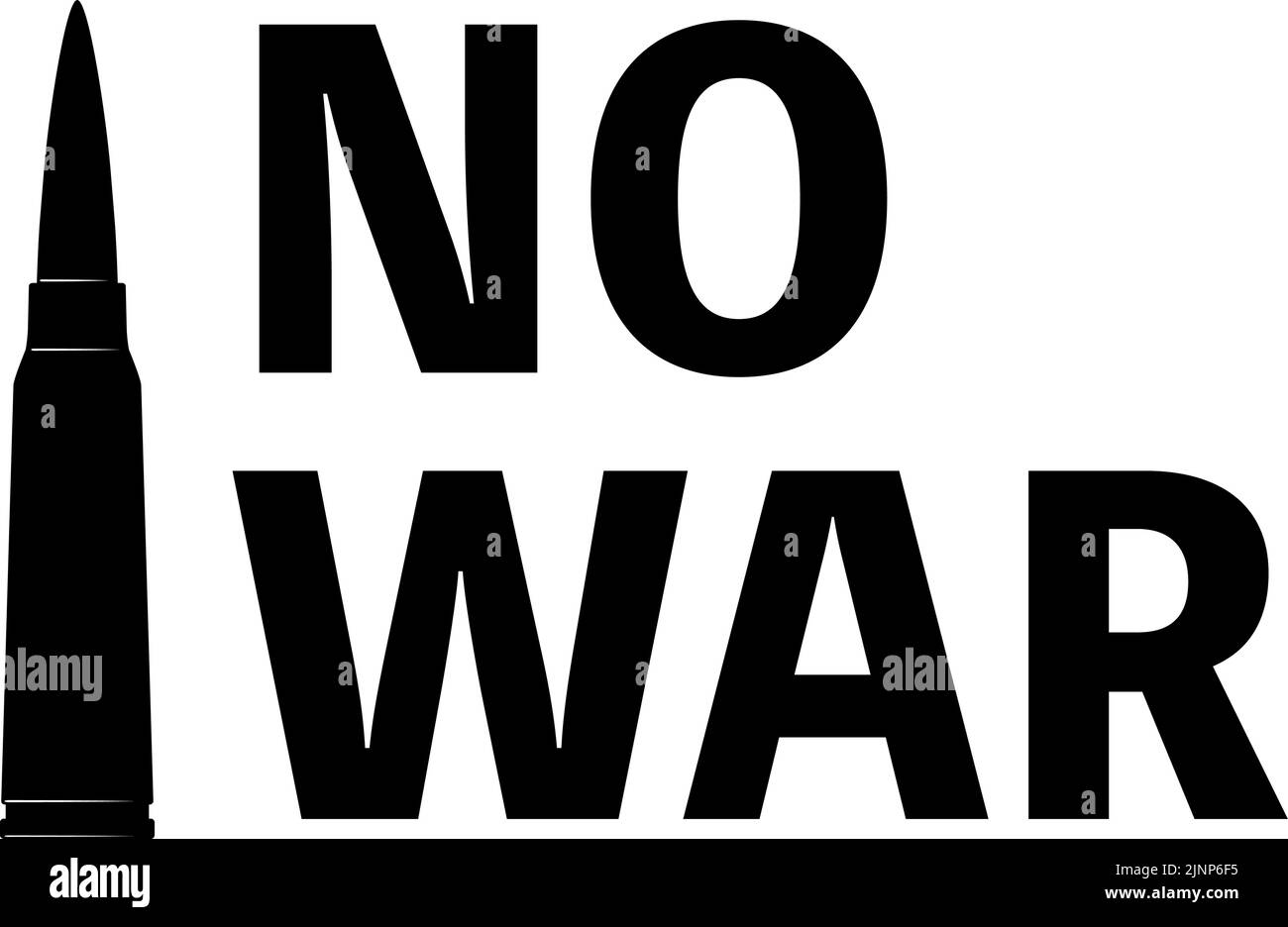 A simple image against war, bullets and "No War Stock Vector Image ...