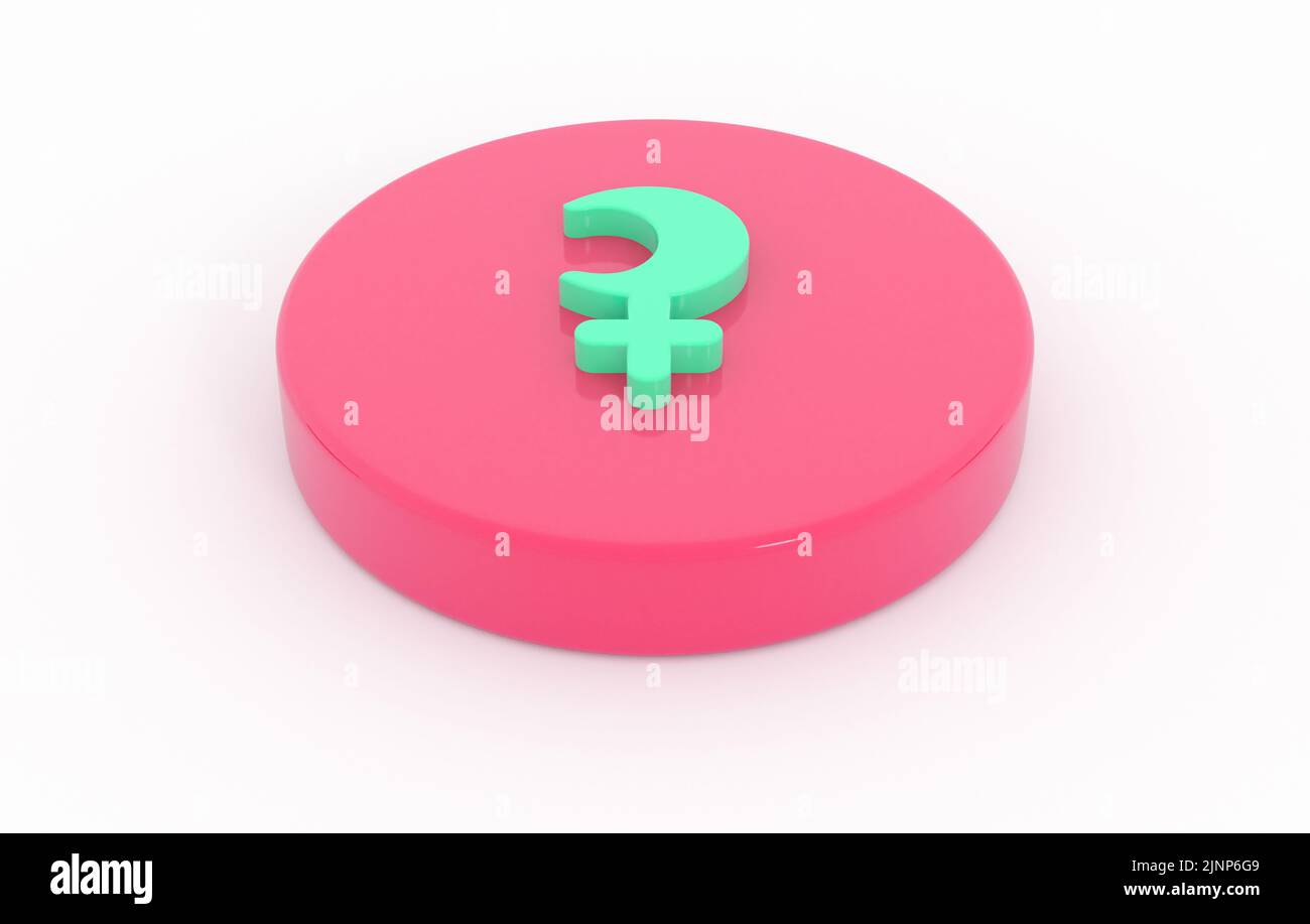 Designation of selene's White Moon. Three-dimensional image of an ...