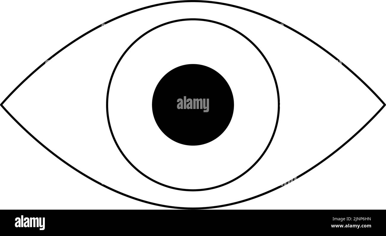 Eyesight check line icon Black and White Stock Photos & Images - Alamy