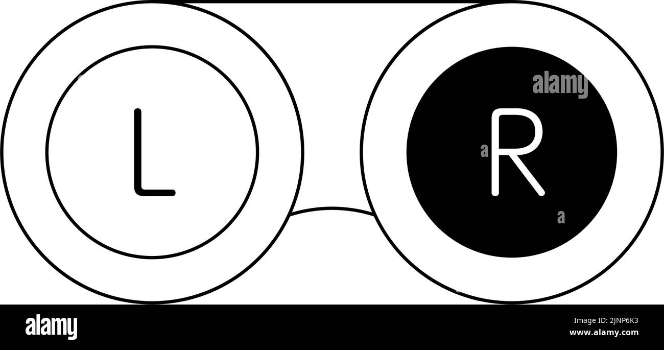 Simple line drawing of a contact lens case Stock Vector Image & Art - Alamy