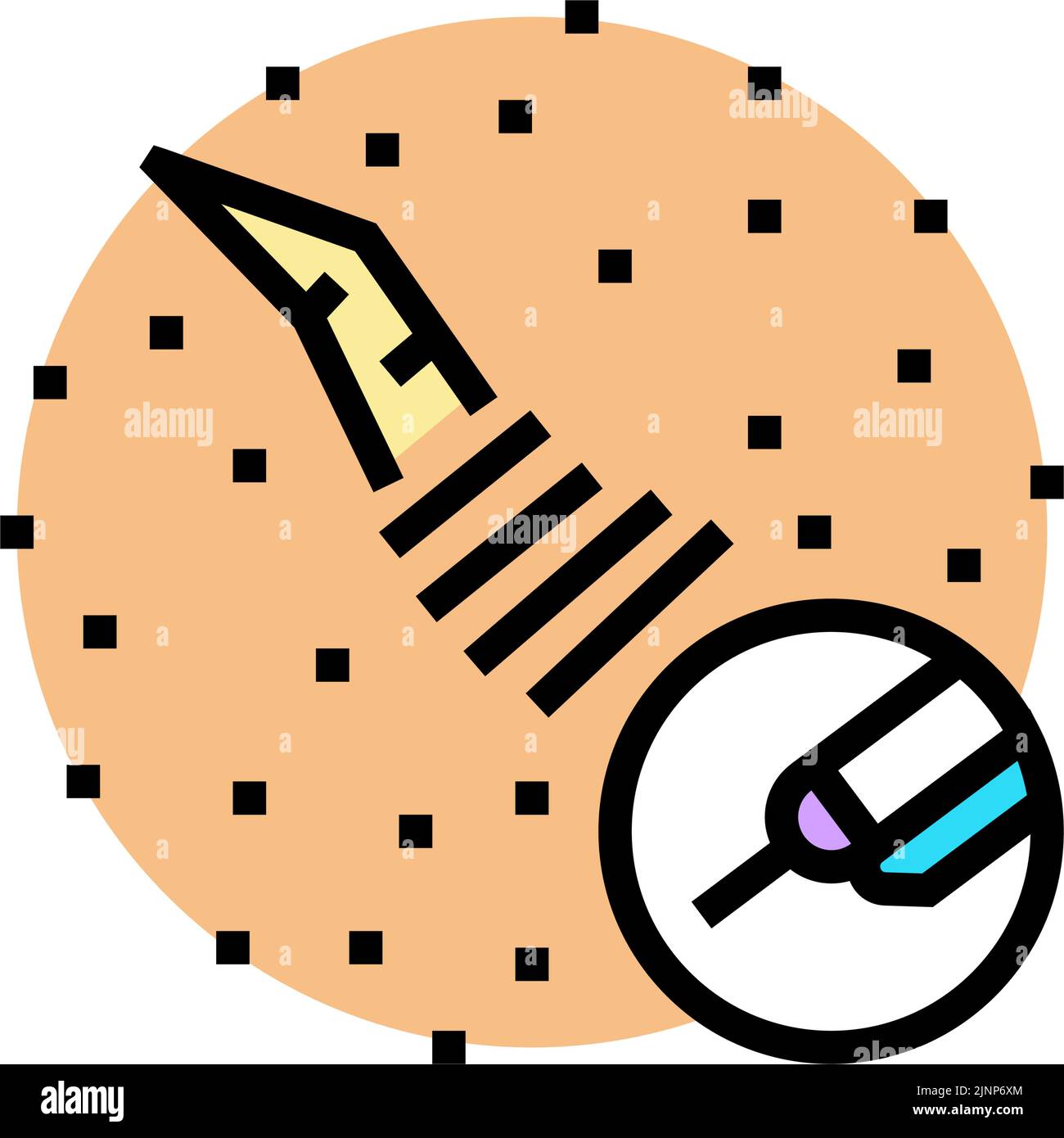 laser scar removal scar treatment color icon vector illustration Stock ...