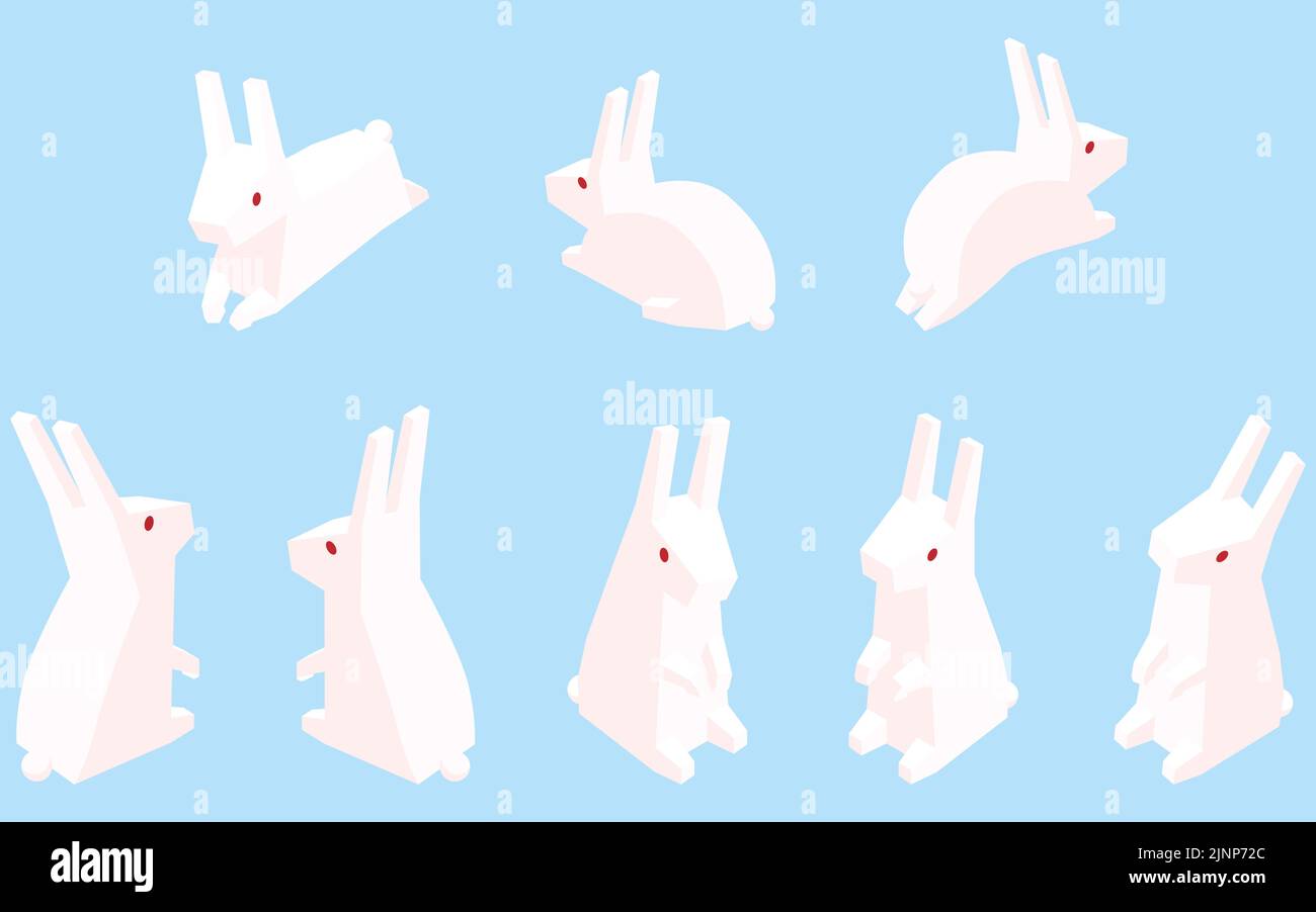Set baby bunny rabbits Stock Vector Images - Alamy