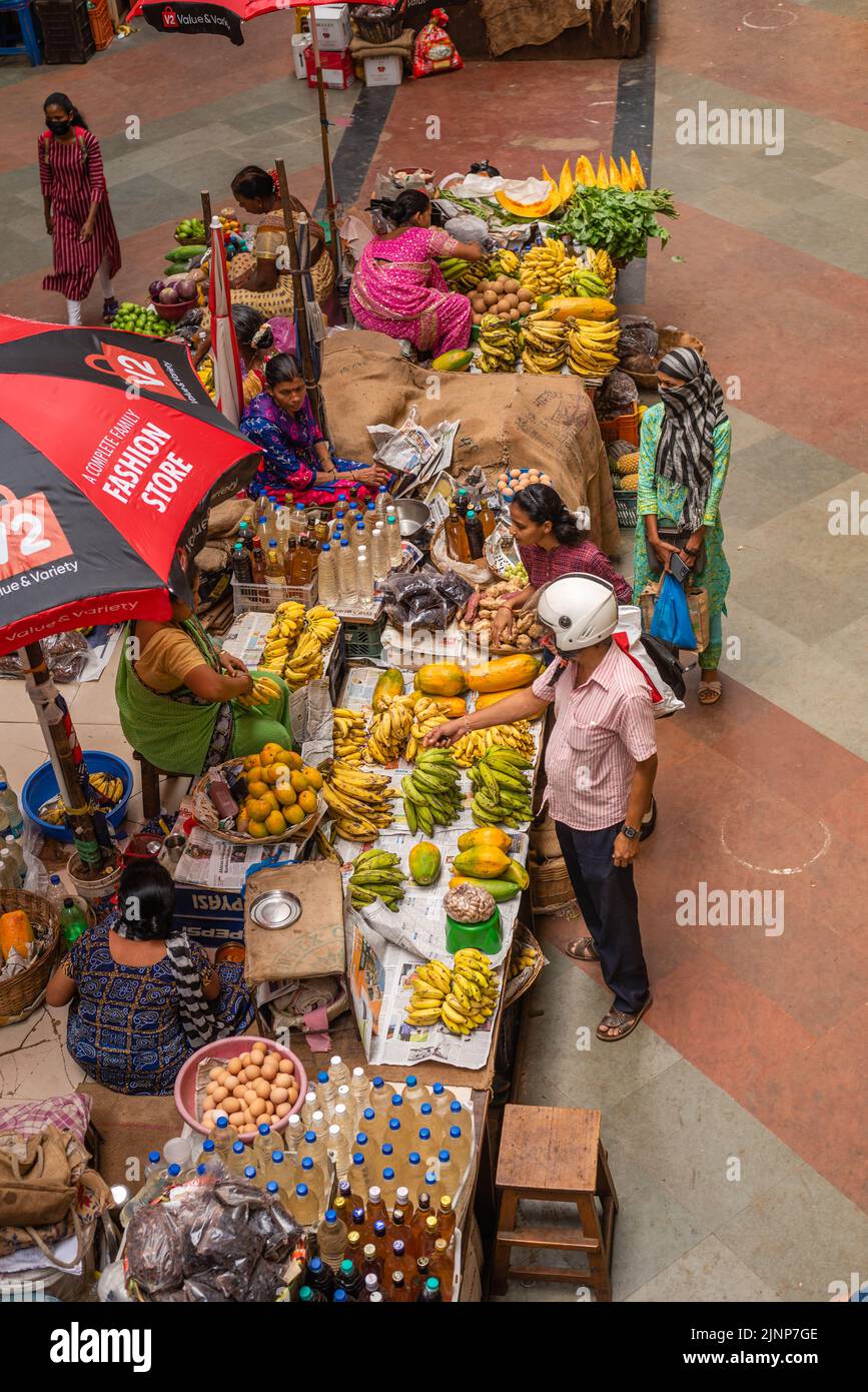 Panaji Goa India April 2022: Indian fruit and vegetable vendors selling ...