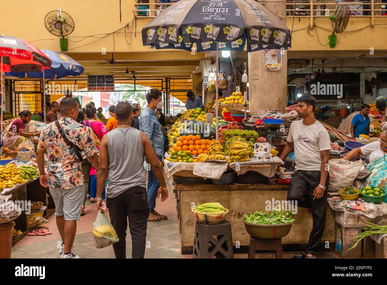 Panaji Goa India April 2022: Indian fruit and vegetable vendors selling ...