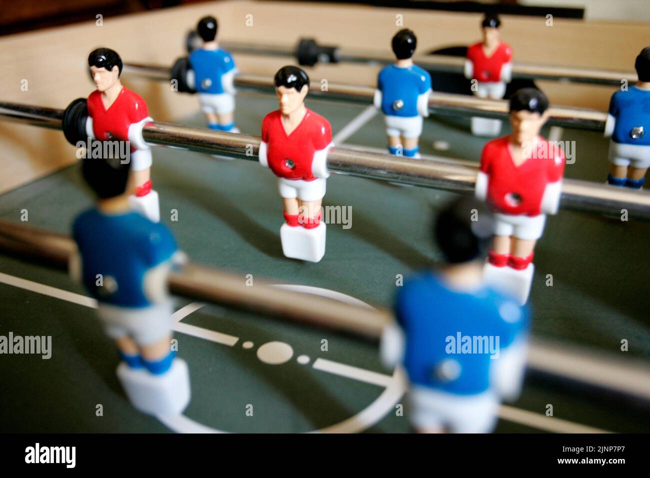 Table football, subbuteo or table soccer, taken from above Stock Photo ...