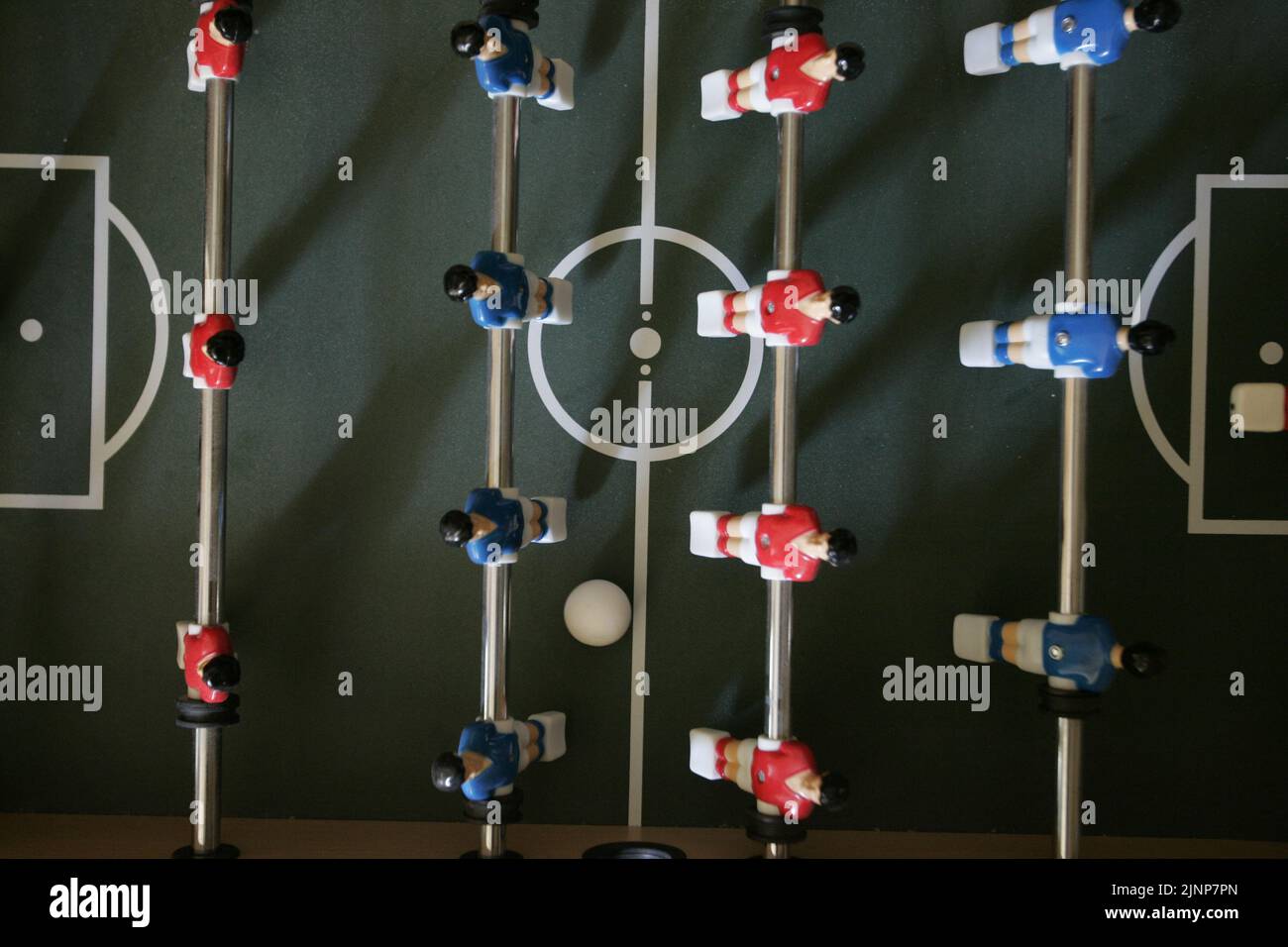 Table football, subbuteo or table soccer, taken from above Stock Photo ...