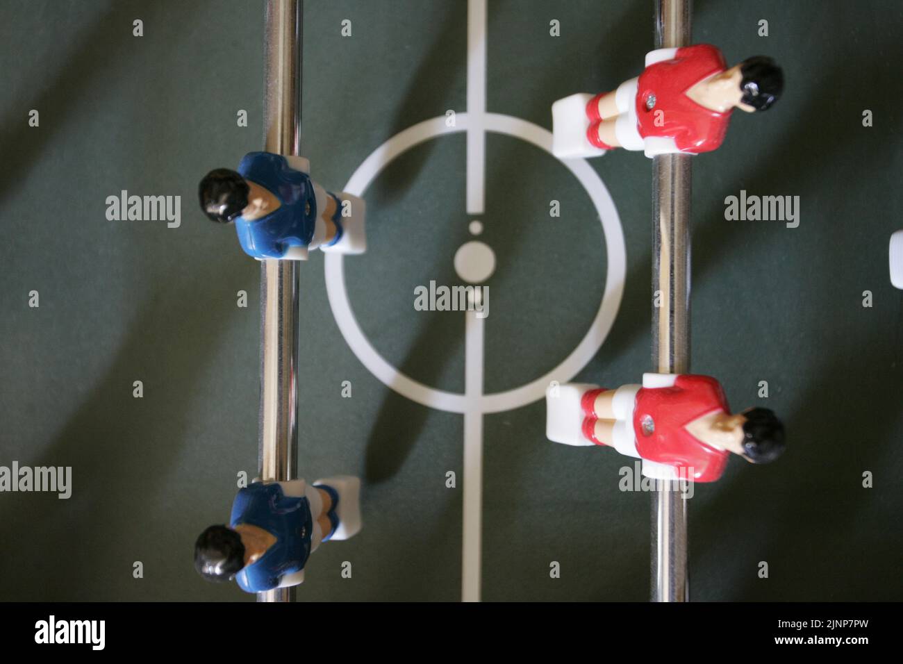 Table football, subbuteo or table soccer, taken from above Stock Photo ...