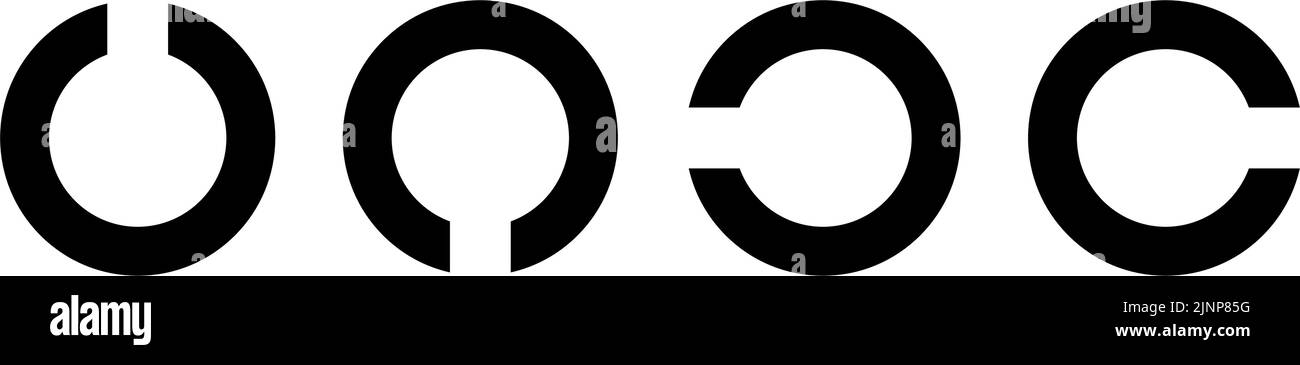 Sight marks (top, bottom, left and right empty sets Stock Vector Image ...