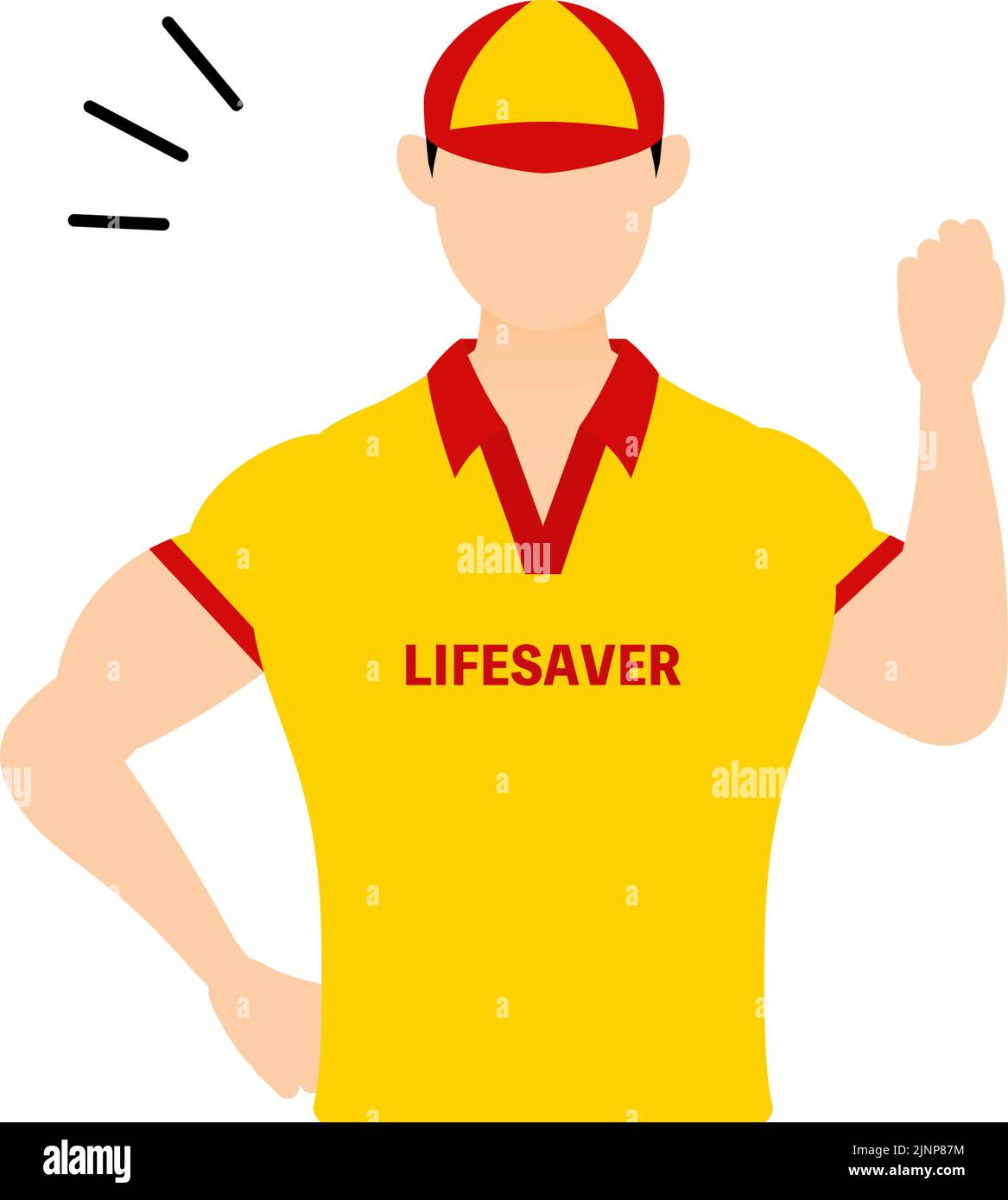 Male lifesavers in poses, Cheerful, gutsy pose! Stock Vector Image ...