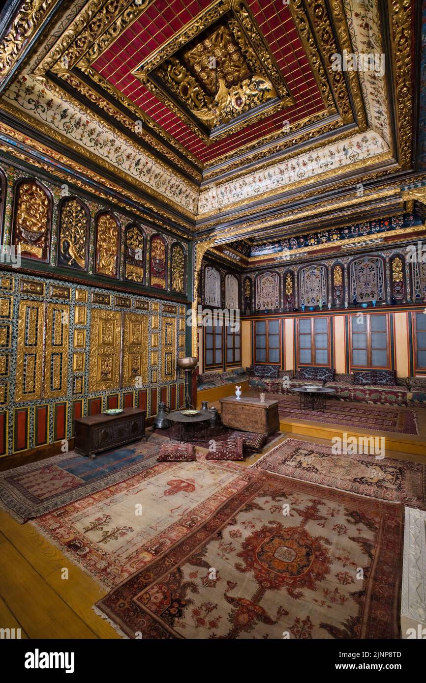 Reconstruction of ancient reception room at the Benaki museum in Athens ...