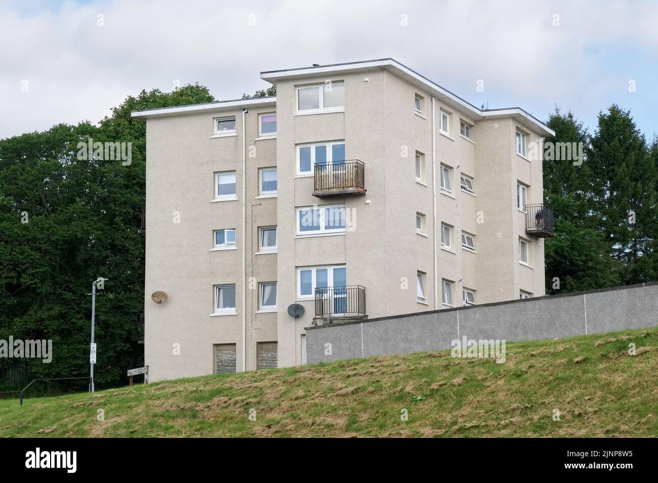 Council flats in poor housing estate with many social welfare issues in ...