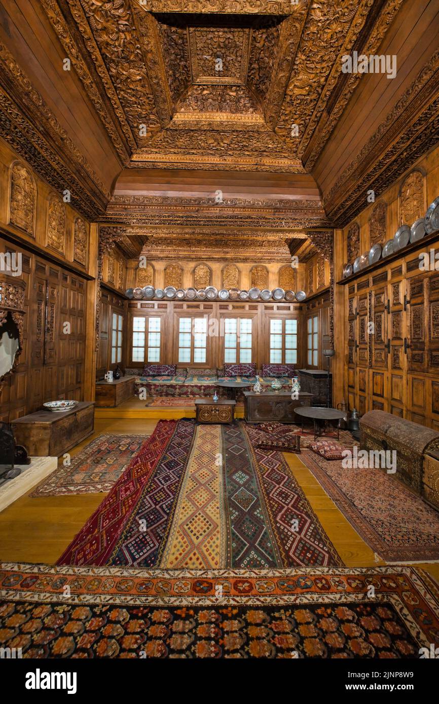 Reconstruction of ancient reception room at the Benaki museum in Athens ...