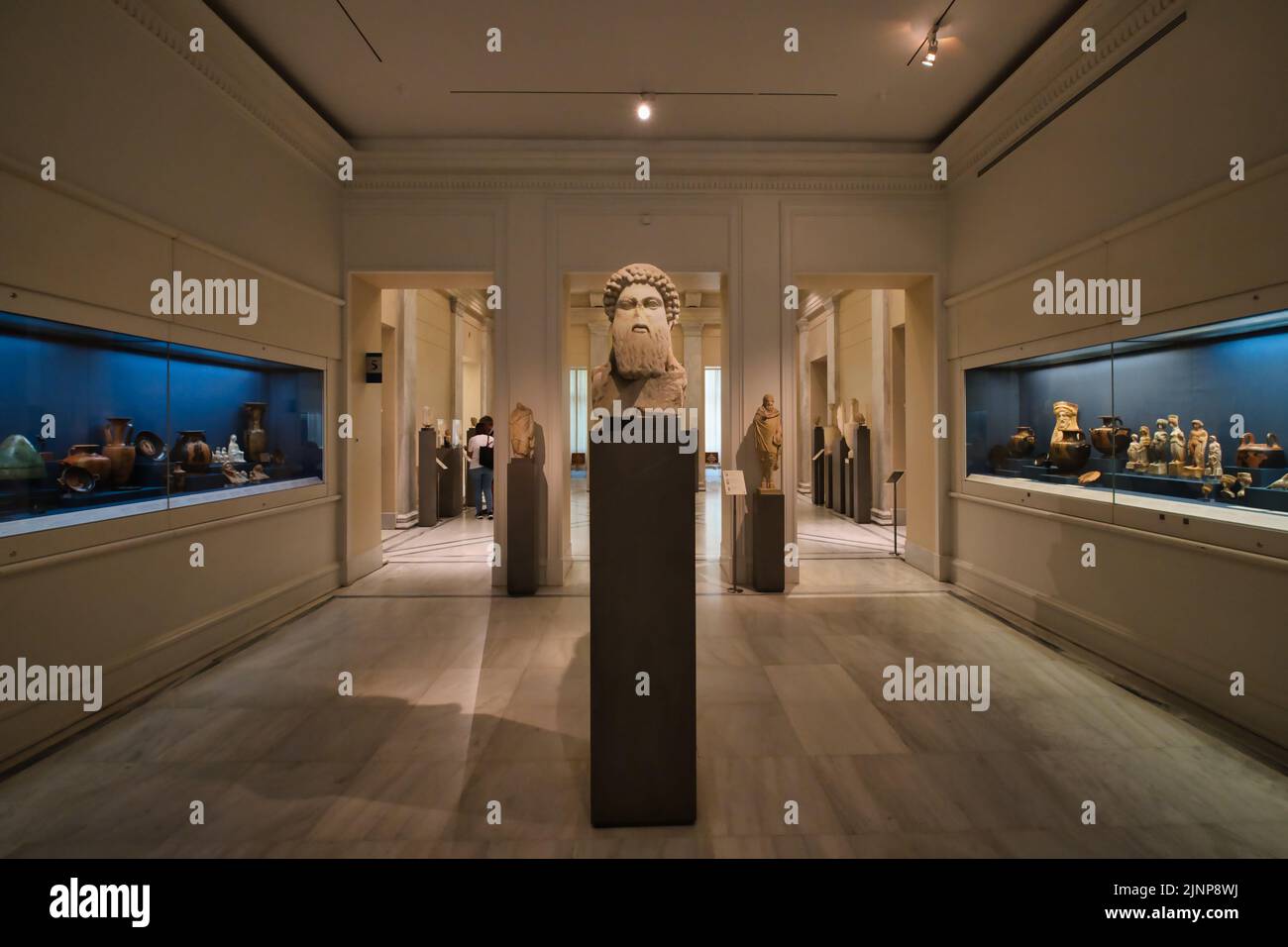 Interior view of a room of the Museum of Greek Culture in Athens Stock ...