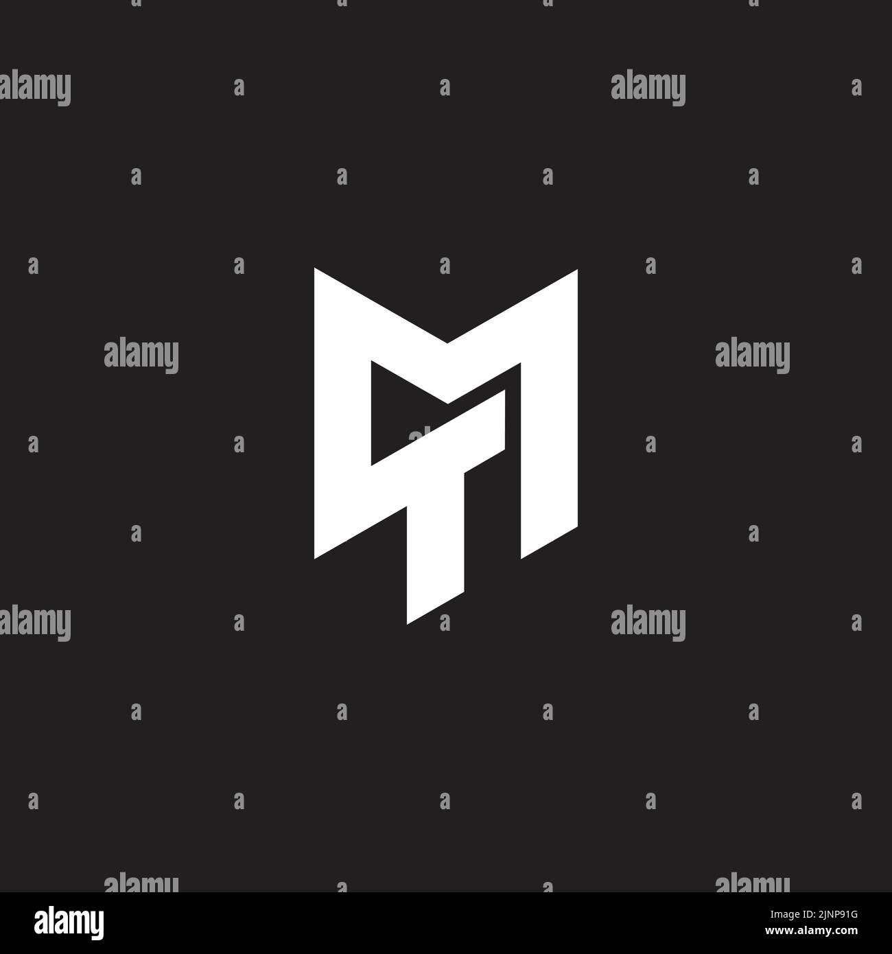 letter tm simple geometric logo vector Stock Vector Image & Art - Alamy