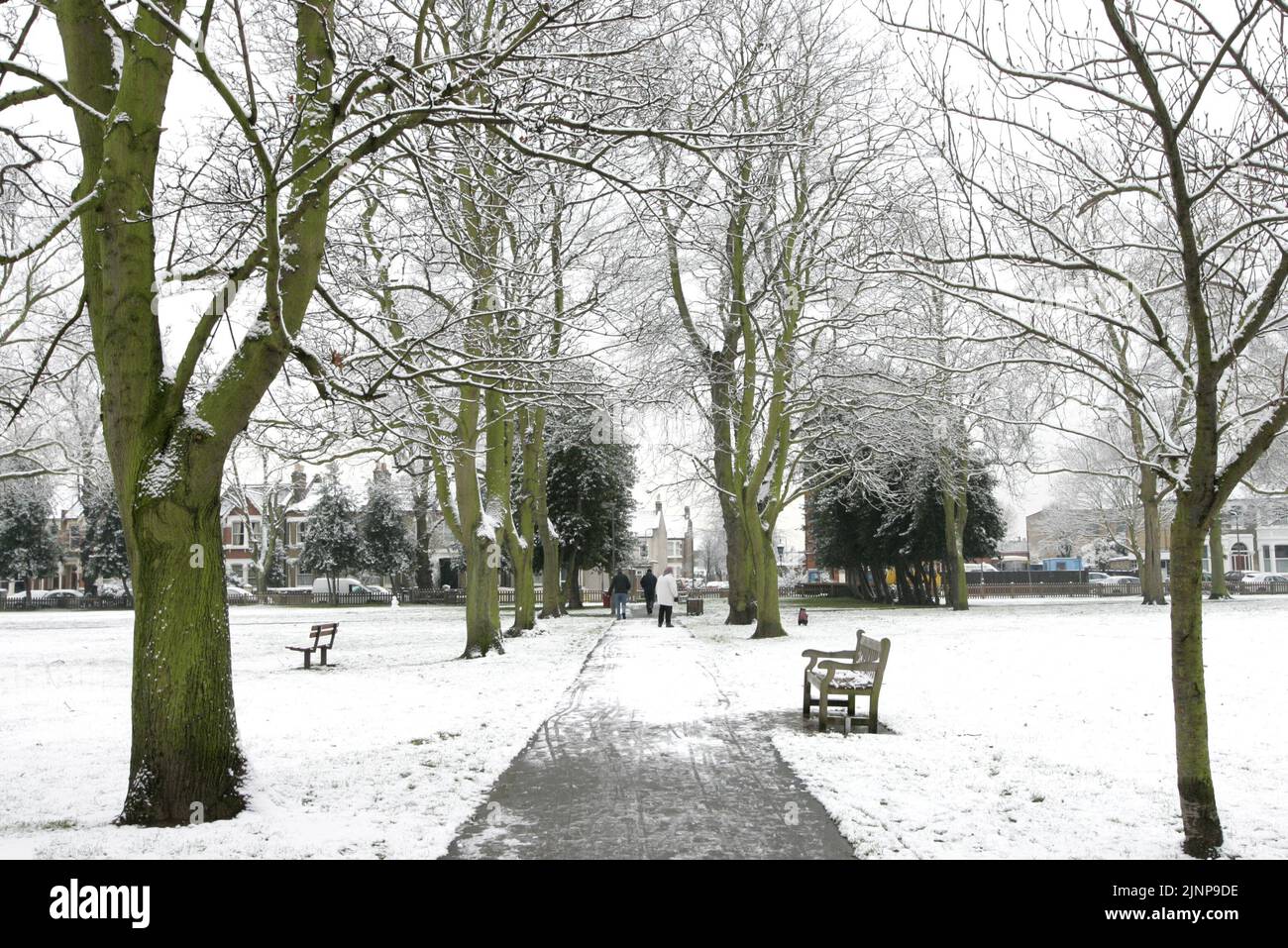 Snow landscape scene Stock Photo - Alamy