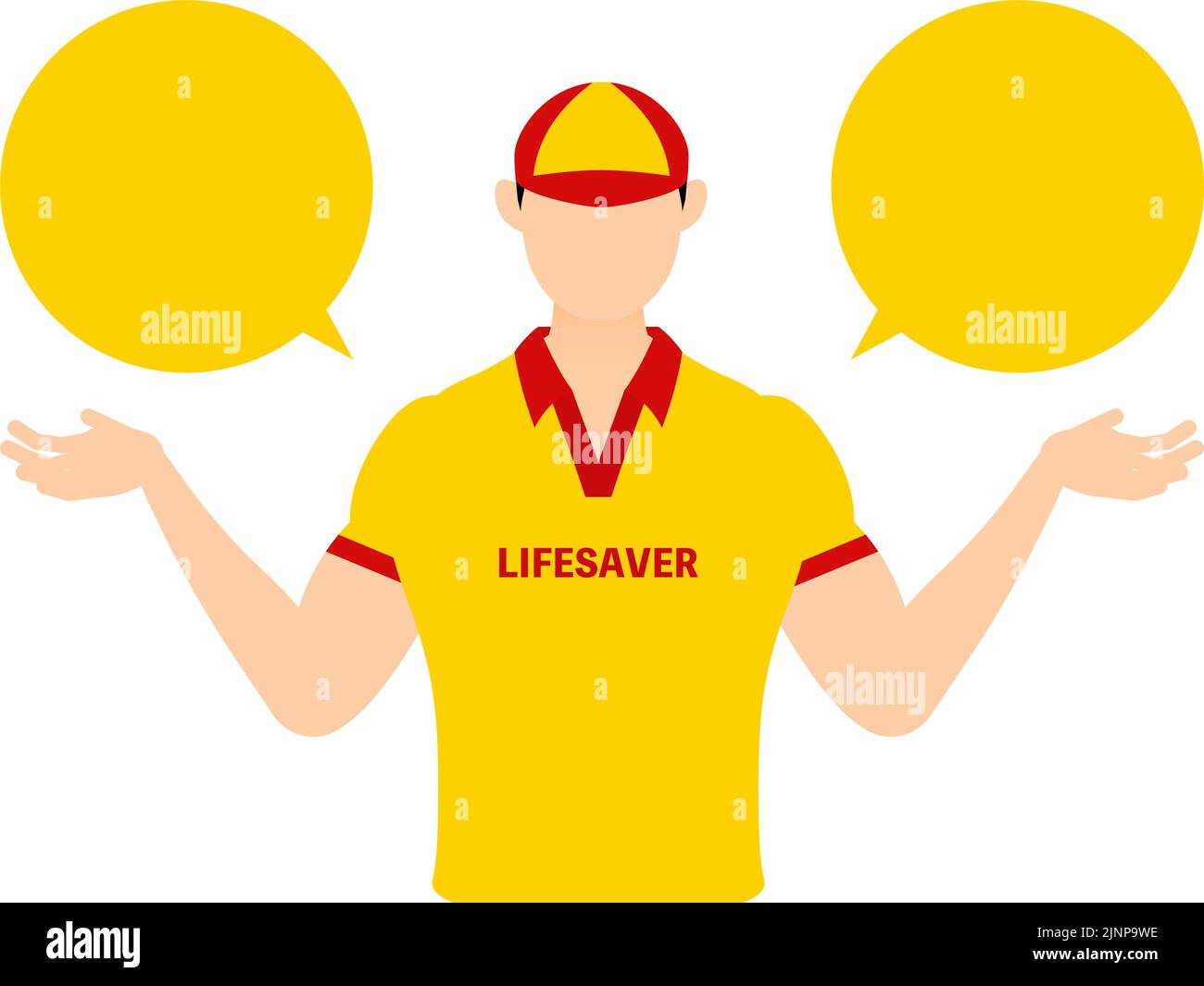Male lifesavers in poses, Recommend A and B Stock Vector Image & Art ...