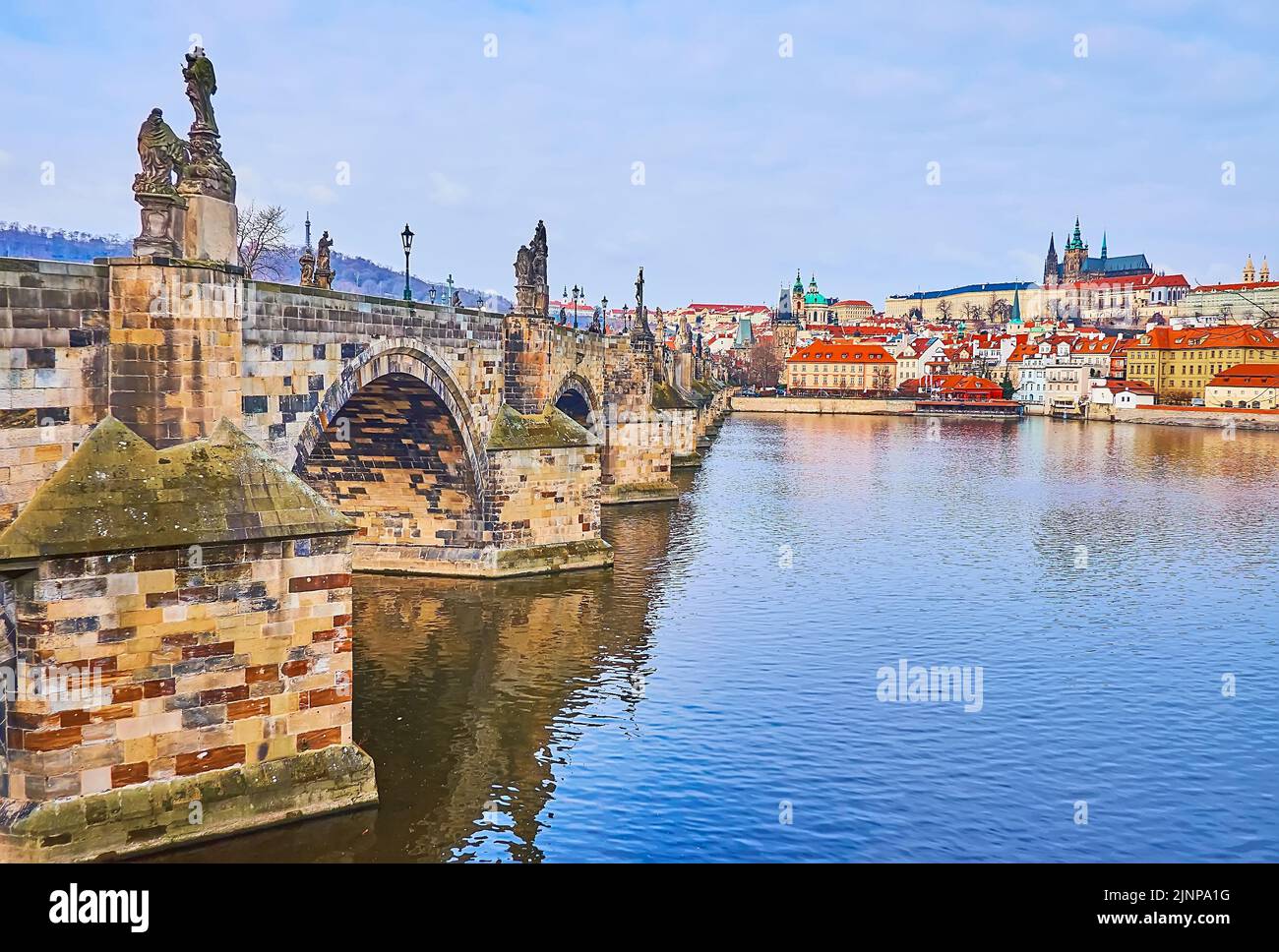 Explore old town with Vltava River, sculptured medieval Charles Bridge ...