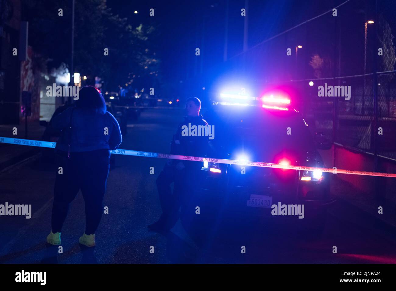 Seattle, USA. 12th Aug, 2022. Just before 1:00am reports of one person ...