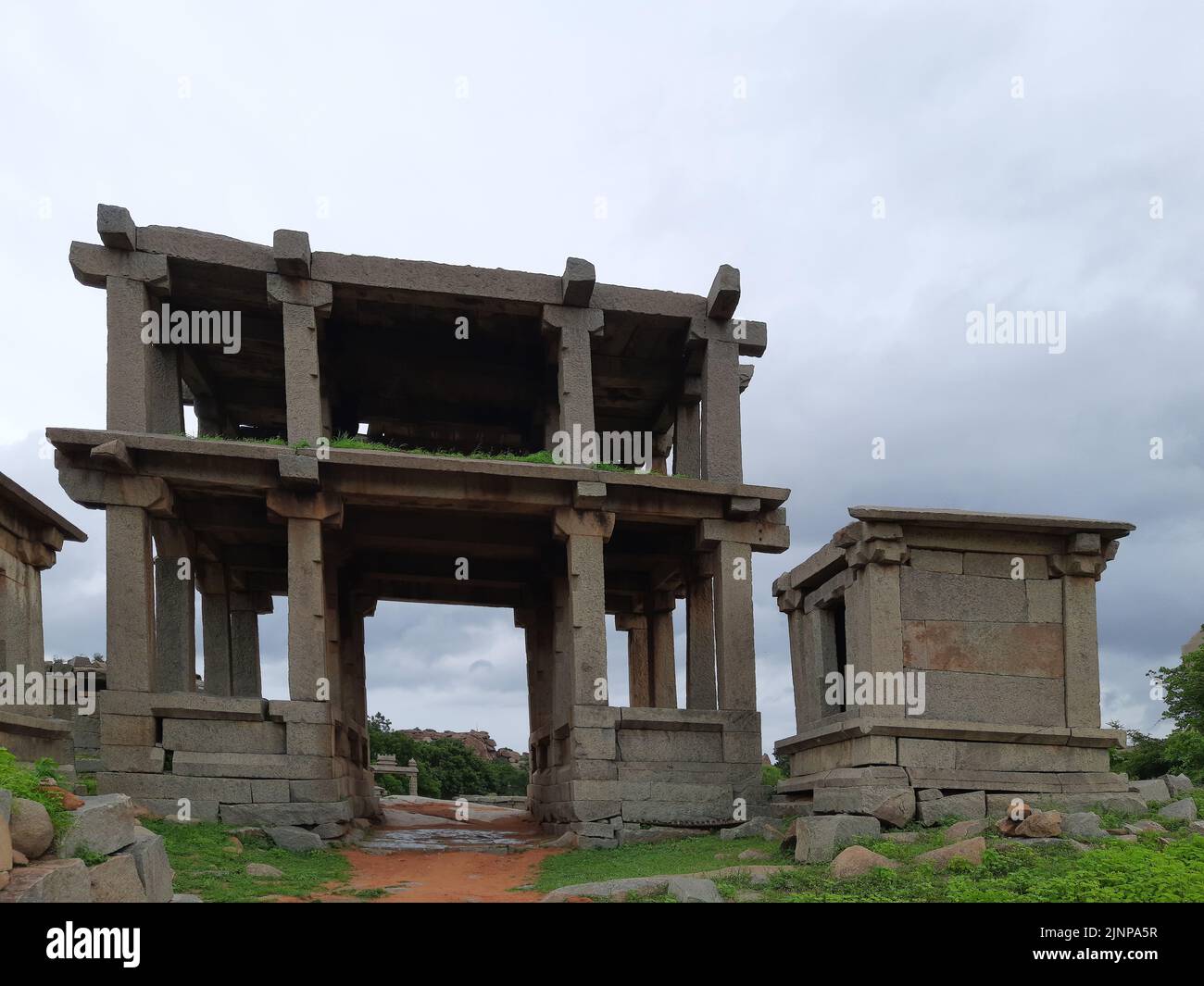 Two storied Pavillion at Hampi state Karnataka India 08 08 2022 Stock ...