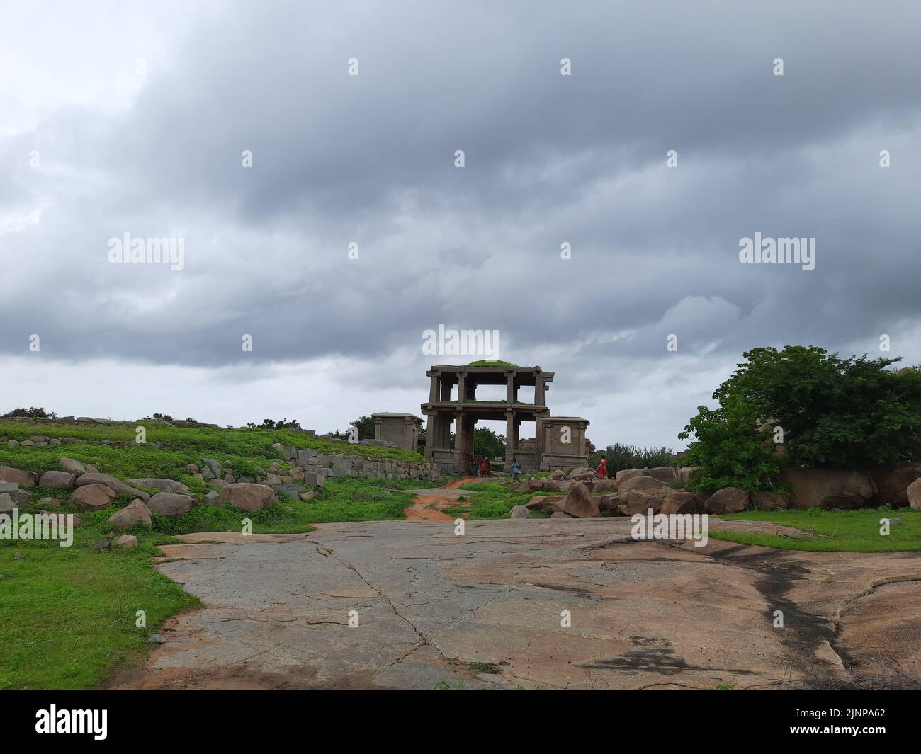 Two storied Pavillion at Hampi state Karnataka India 08 08 2022 Stock ...