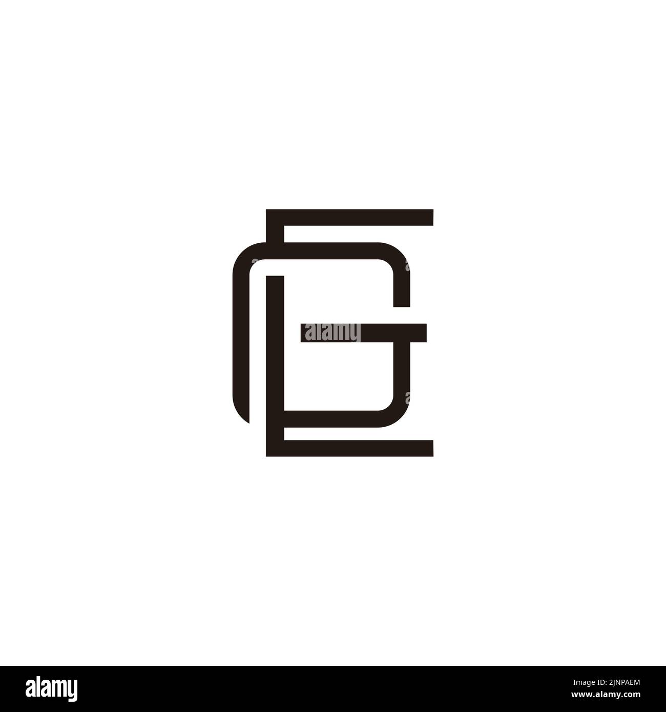 letter ge linked geometric line logo vector Stock Vector Image & Art ...