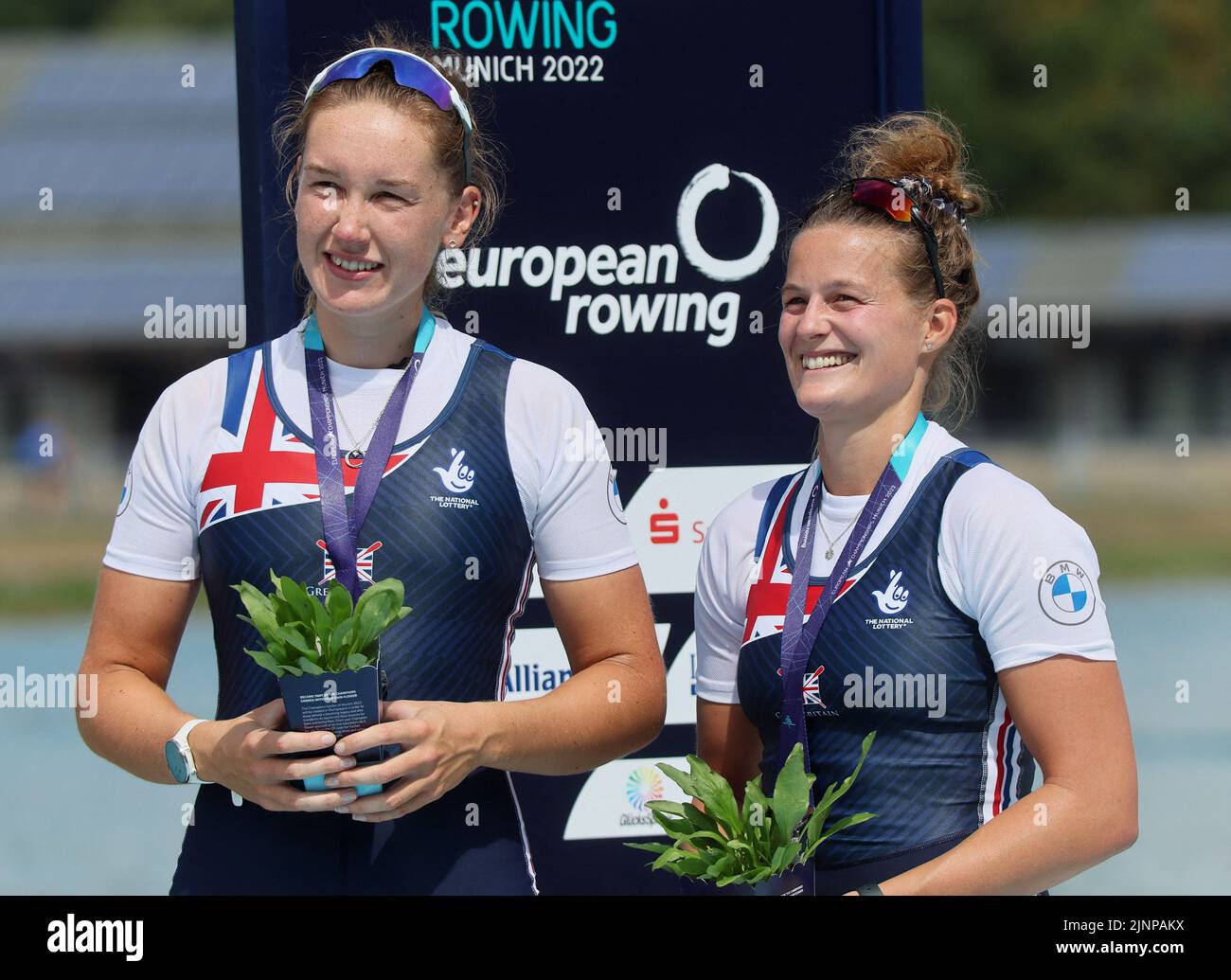Silver medallist womens pair hi-res stock photography and images - Alamy