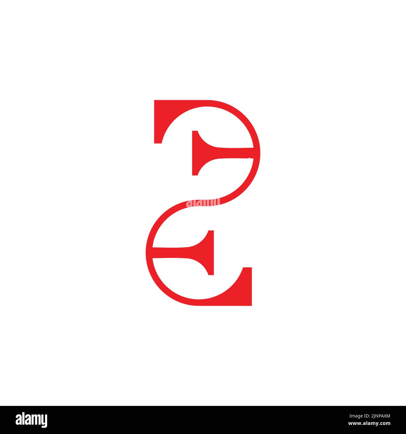 number 2 abstract object logo vector Stock Vector Image & Art - Alamy