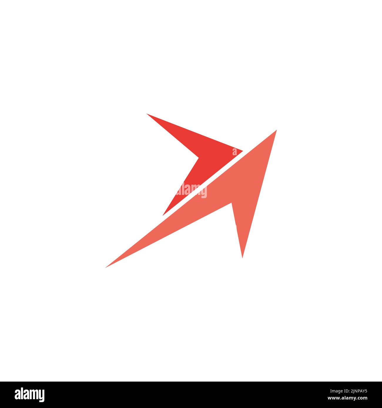 red gradient arrow swoosh geometric logo vector Stock Vector Image ...