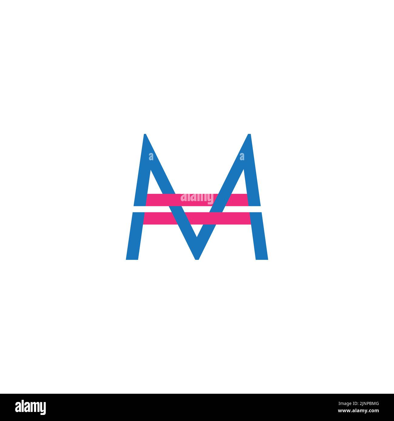 letter m stripes colorful line simple logo vector Stock Vector Image ...