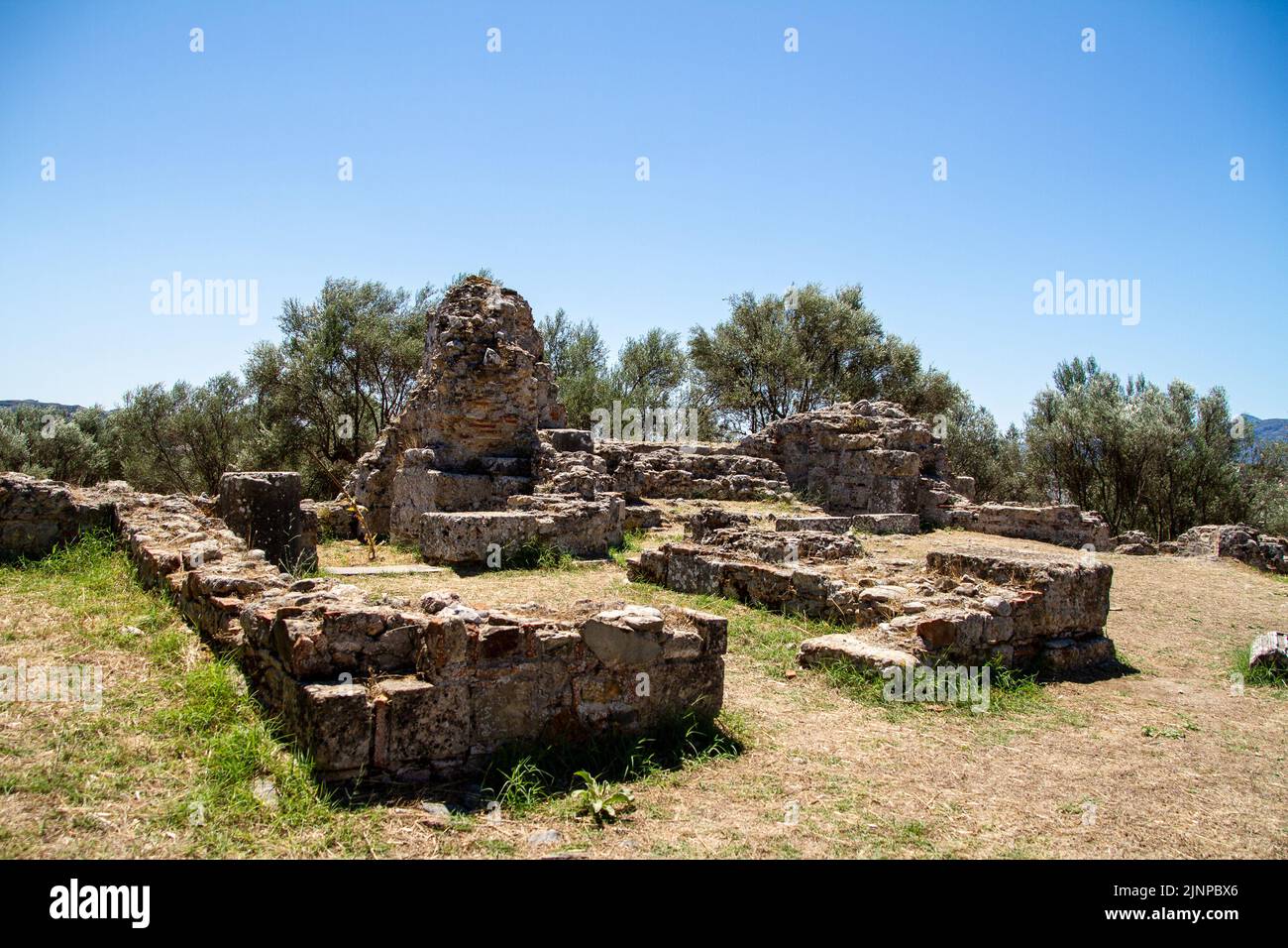 Sparta, Greece, July 20, 2022. Ruins of the old city of Sparta Sparta ...