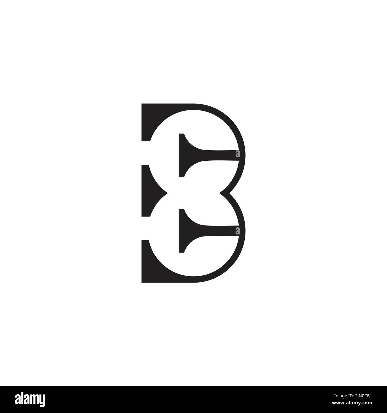 letter b8 simple object geometric logo vector Stock Vector Image & Art ...