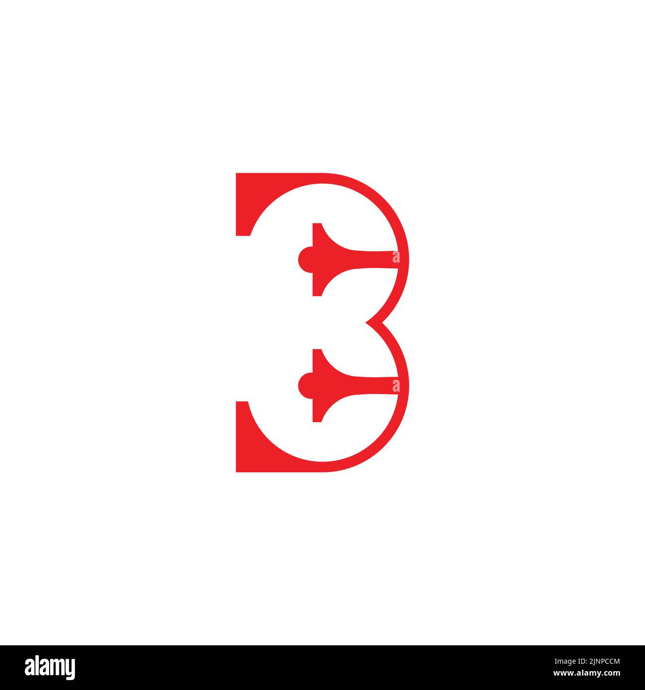 letter b abstract lamp symbol logo vector Stock Vector Image & Art - Alamy
