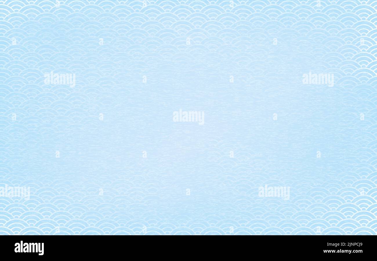 Japanese modern, light blue with blue sea waves and graze texture Stock ...